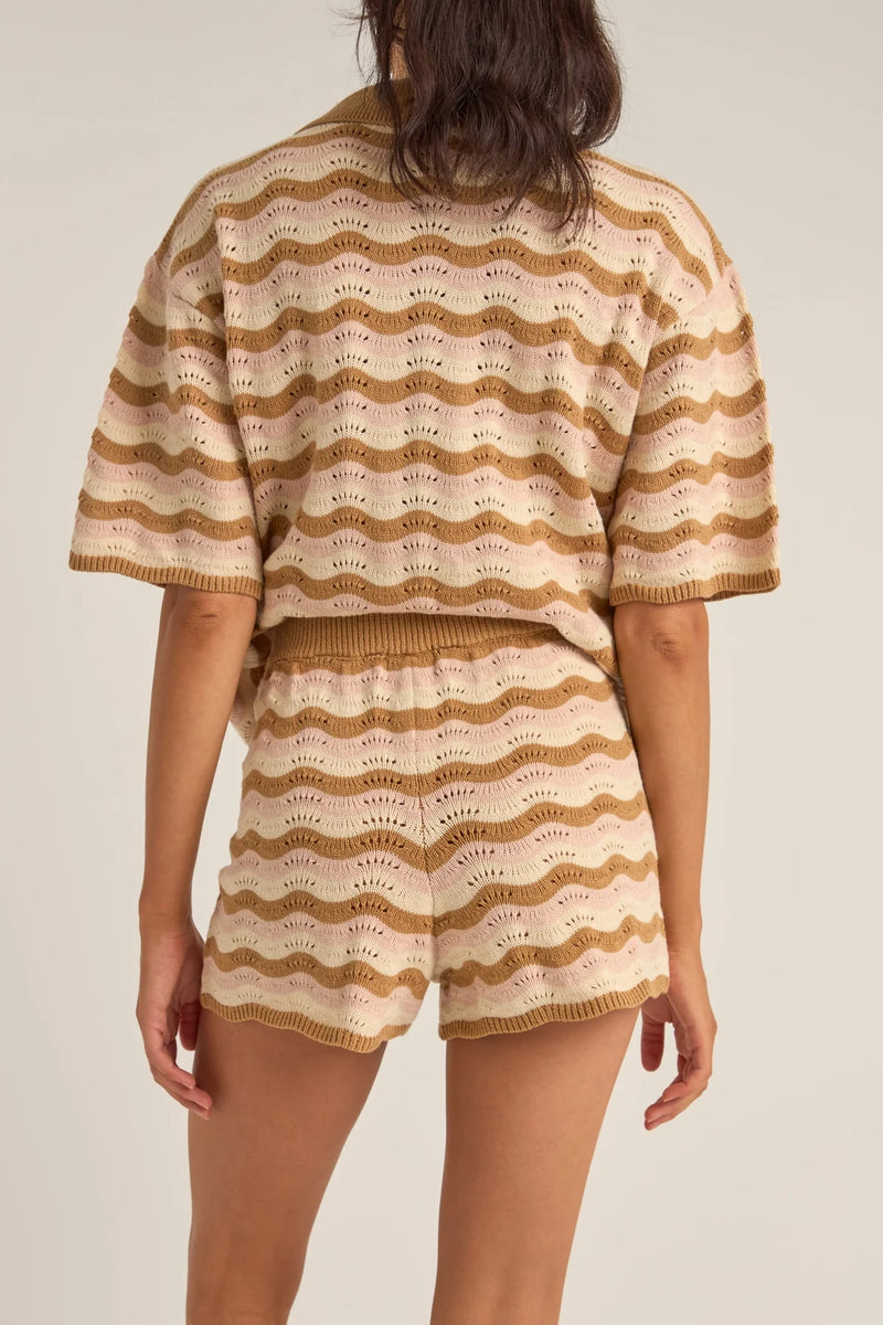 Rhythm Aries Stripe Knit Short - Natural – Arnold's