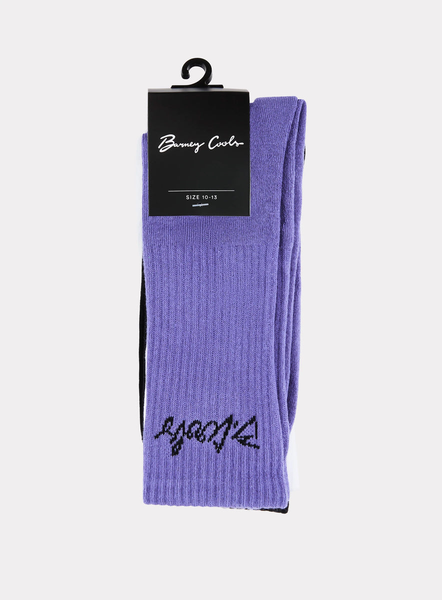 Barney Cools YC Sock 3-Pack - White/Lilac/Black – Arnold's