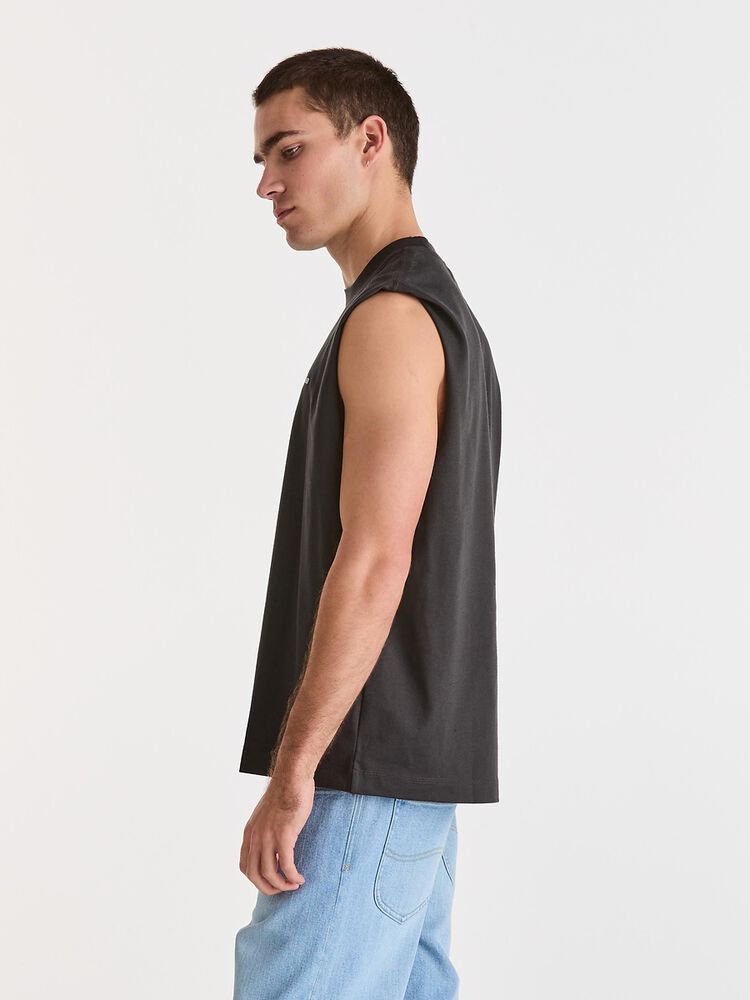 Lee World Box Muscle Tee - Worn Black – Arnold's