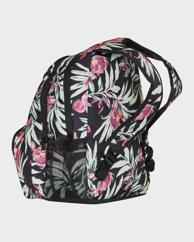 Roxy Shadow Swell Printed Backpack - Anthracite Wind Swept Floral ...