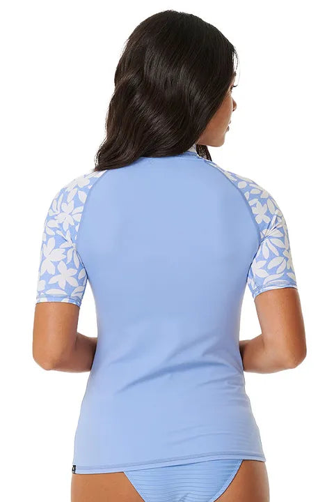 Rip Curl Holiday Tropics S/S UPF Rash Vest - Mid Blue – Arnold's